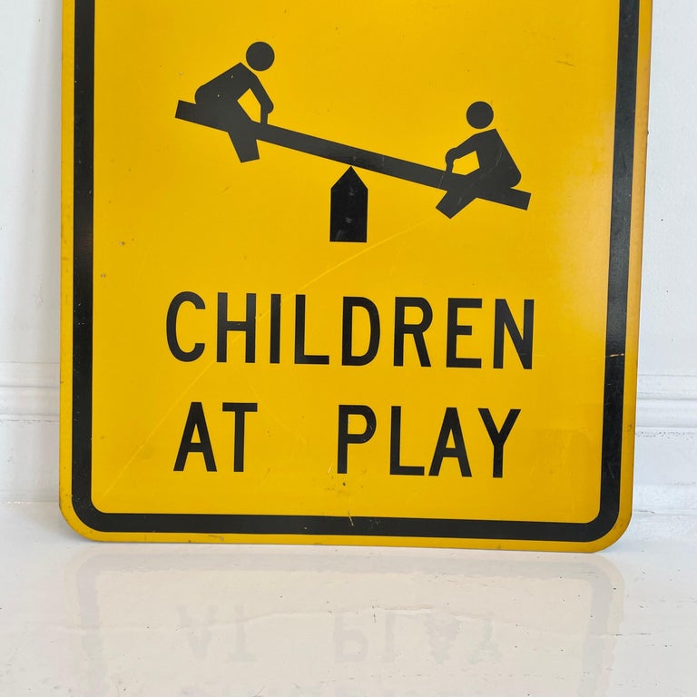 Vintage Children at Play Sign For Sale at 1stDibs | slow children at ...
