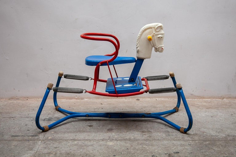 Vintage Children "Mobo" Metal Spring Mounted Rocking Horse, 1960s For ...