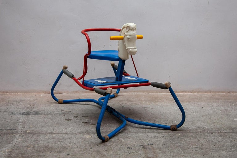 Vintage Children "Mobo" Metal Spring Mounted Rocking Horse, 1960s For ...