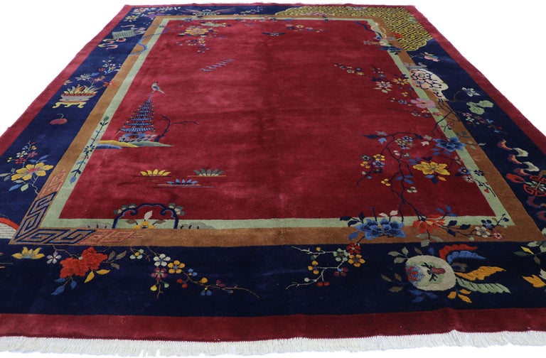 Antique Chinese Art Deco Pictorial Rug Inspired by Walter Nichols For ...