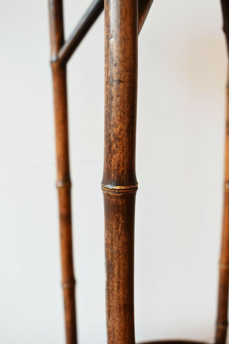 Vintage Chinese Bamboo Two Tier Occasional Table at 1stDibs