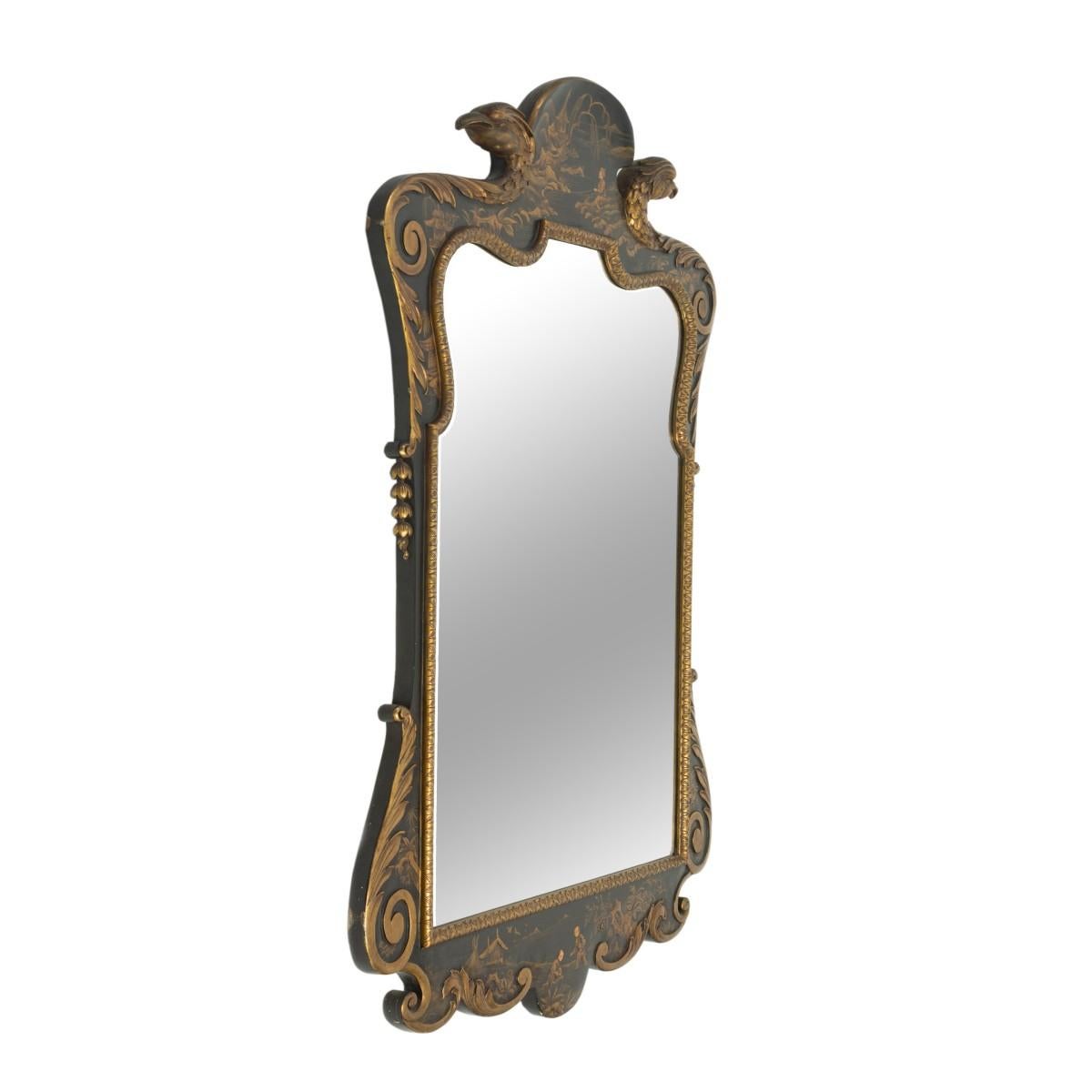 Vintage Chinese Black Lacquer and Gilt Mirror at 1stDibs | chinese ...