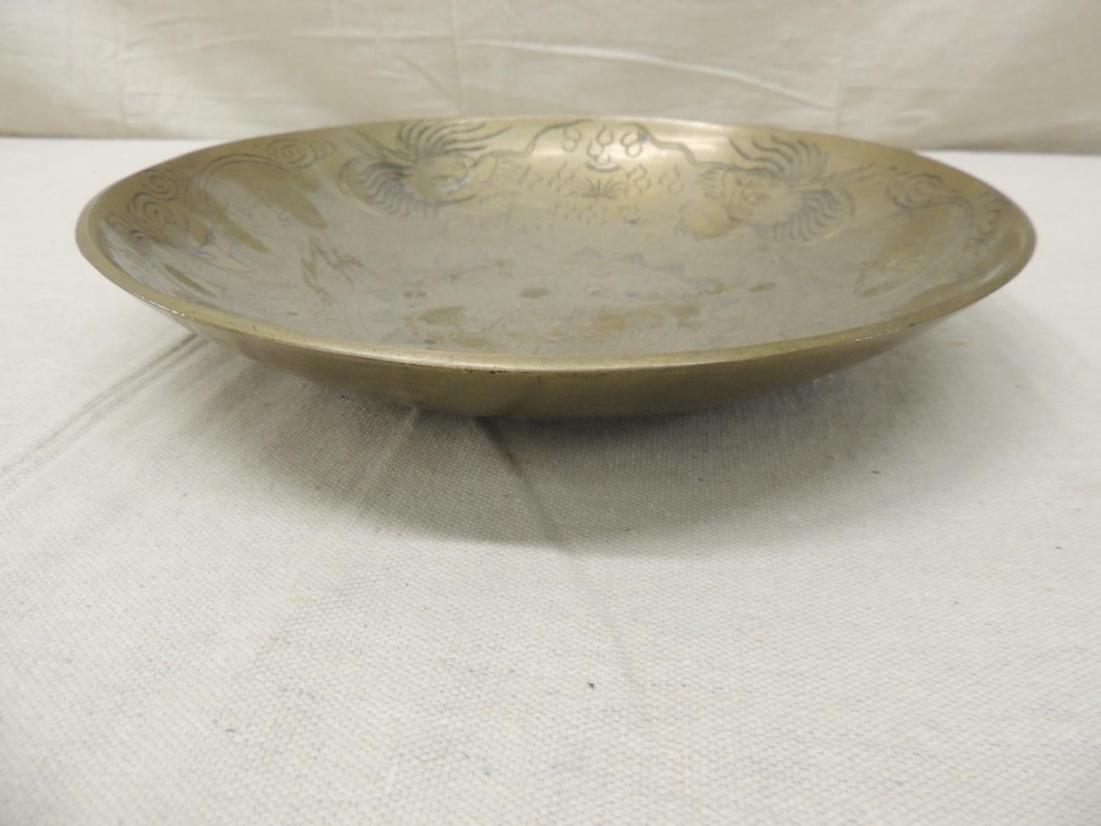 Vintage Chinese Brass Decorative Bowl For Sale at 1stDibs | vintage ...