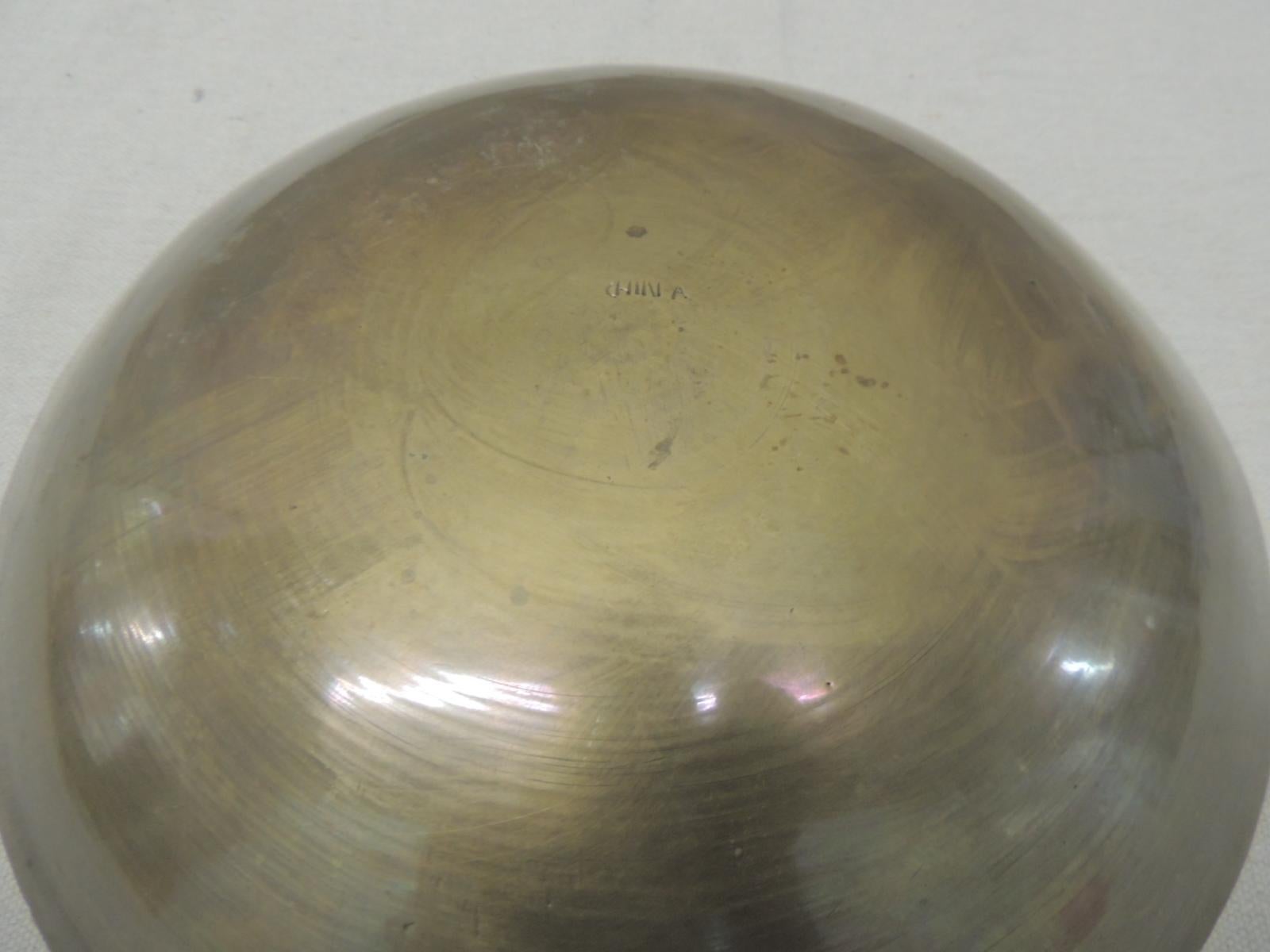 Vintage Chinese Brass Decorative Bowl For Sale at 1stDibs | chinese ...