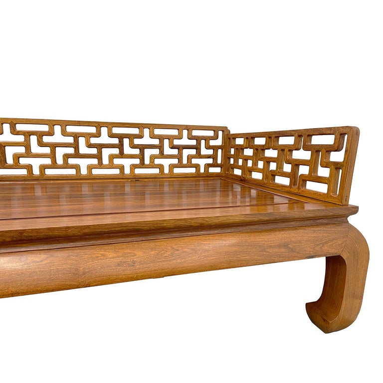 Vintage Chinese Carved Rosewood Opium Bed(Luo Han Bed), Daybed For Sale ...