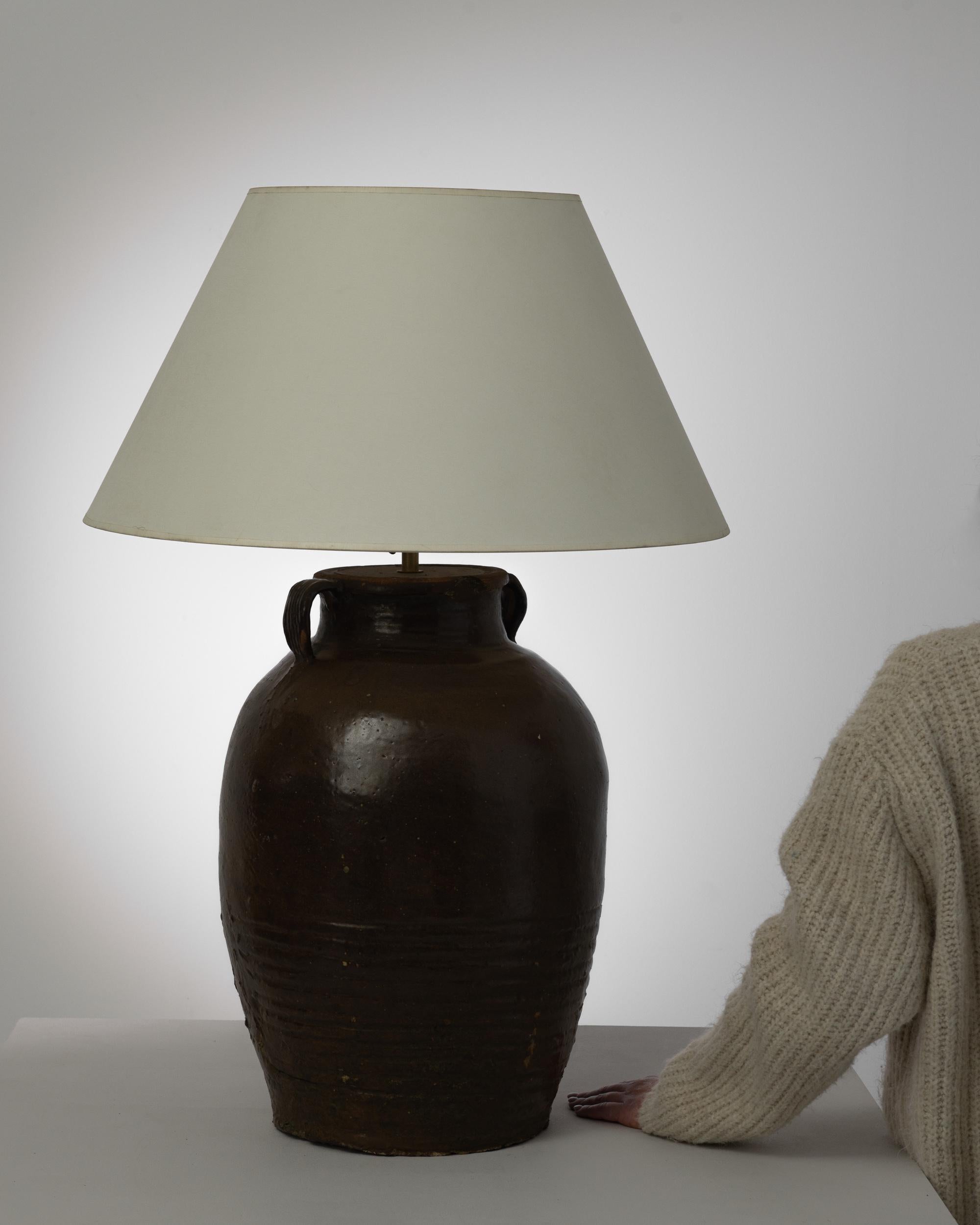Vintage Chinese Ceramic Vase Table Lamp at 1stDibs