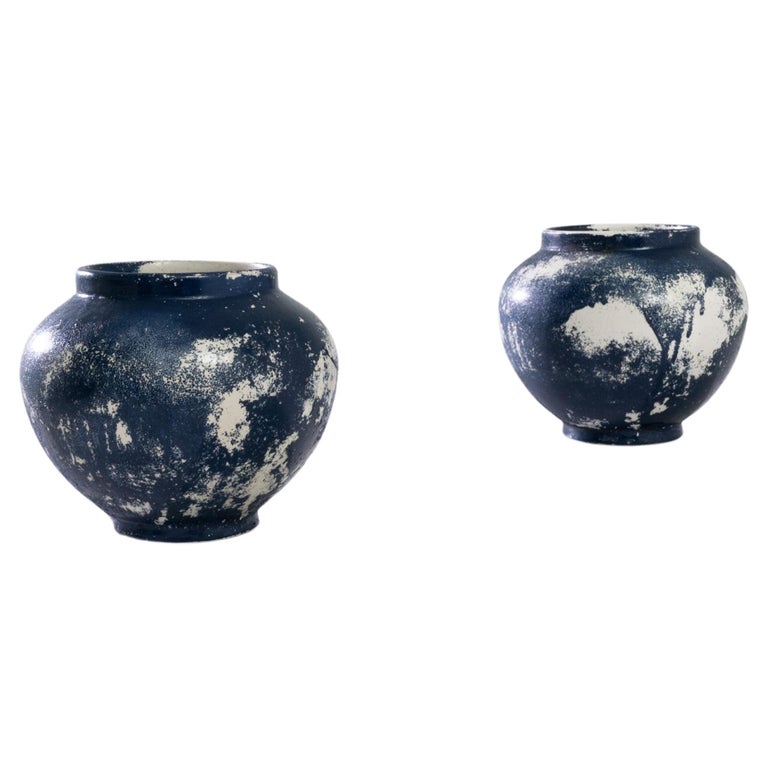 Vintage Chinese Ceramic Vases, A Pair at 1stDibs