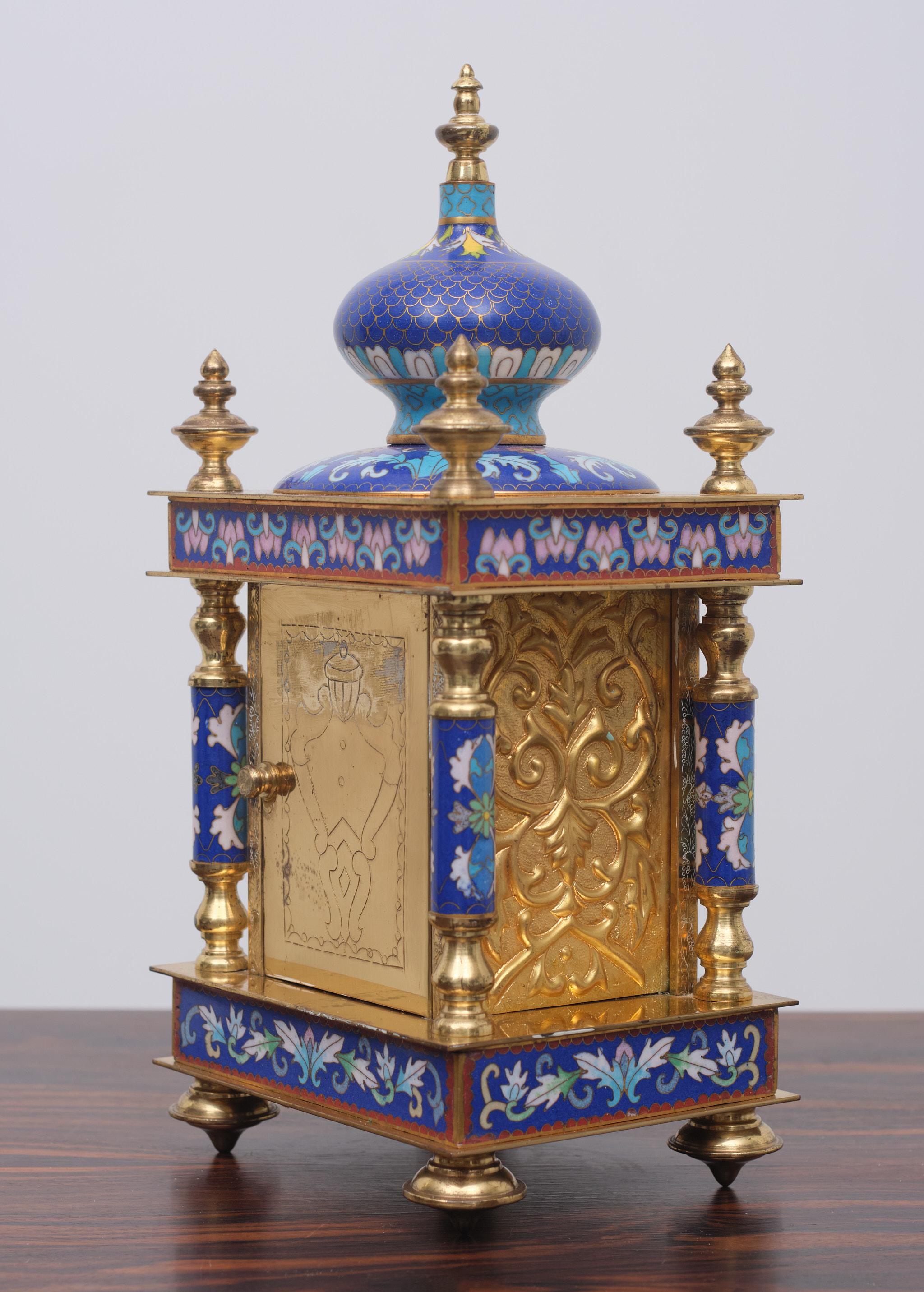 Vintage Chinese Cloisonne Mantle Clock at 1stDibs