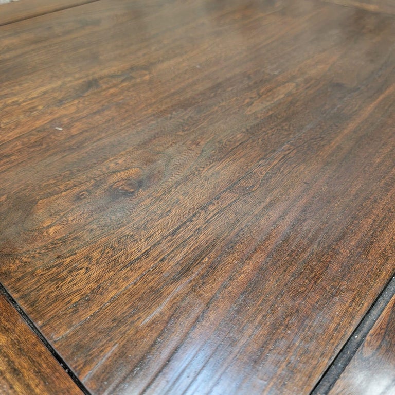 Vintage Chinese Elm Tall Tea / Side Table with Decorative Feet For Sale ...