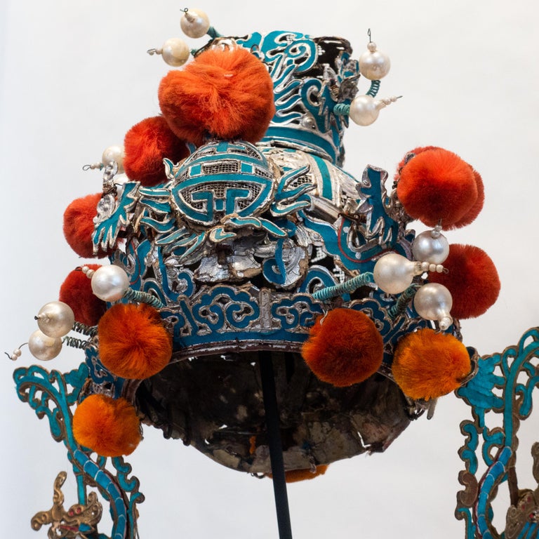 Vintage Chinese Opera Theatre Headdress, Early 20th Century For Sale at ...