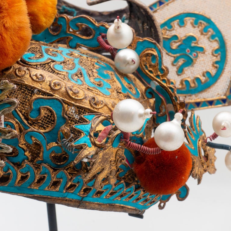 Vintage Chinese Opera Theatre Headdress, Early 20th Century at 1stDibs