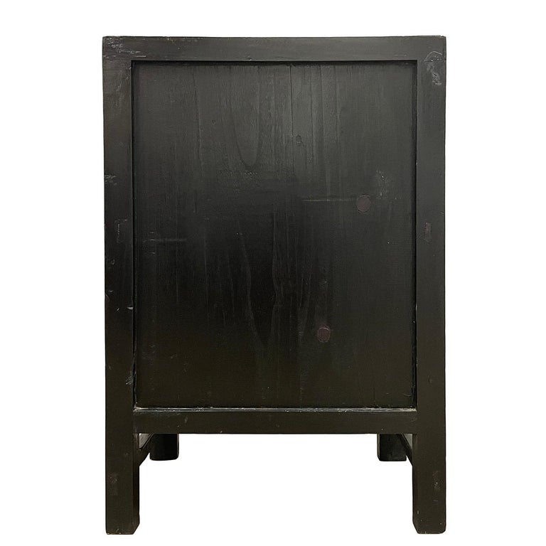 Vintage Chinese Painted Dragon Night Stand/End Table For Sale at 1stDibs