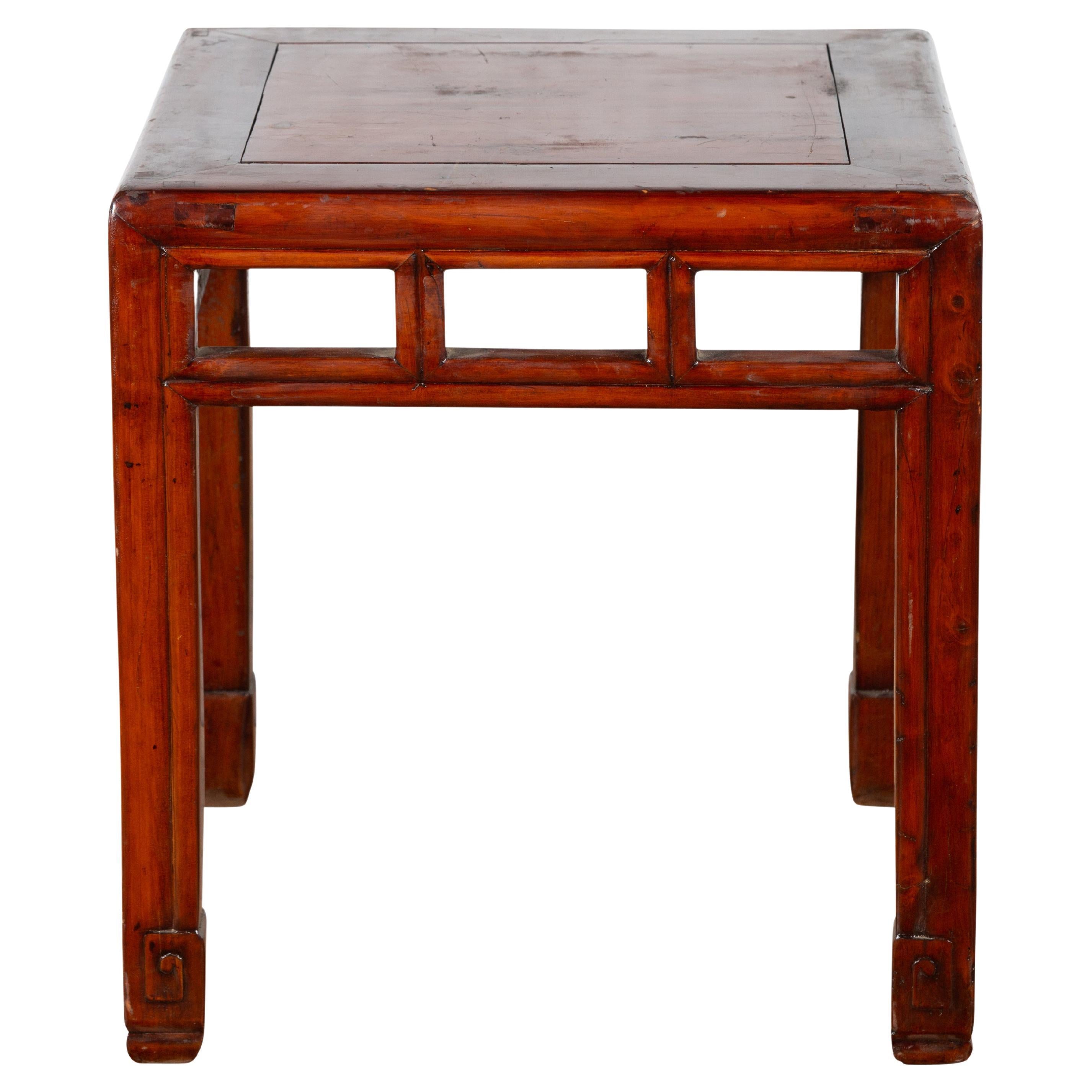 Antique Small Chinese Red Lacquered Console Table/Side Table at 1stDibs