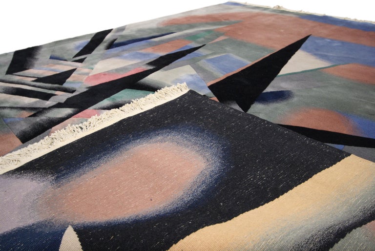 Vintage Chinese Rug with Abstract Expressionism and Cubism Style For ...