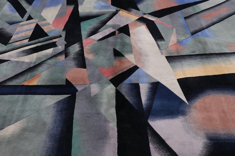 Vintage Chinese Rug with Abstract Expressionism and Cubism Style For ...