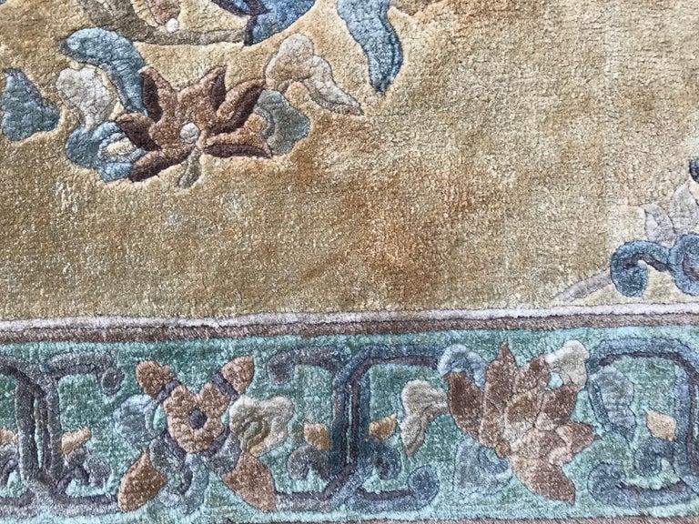 Vintage Chinese Silk Rug at 1stDibs