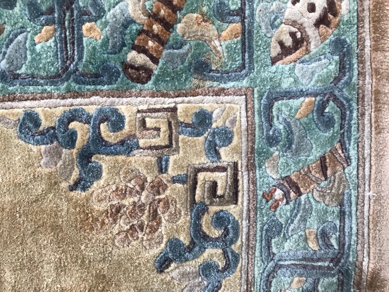 Vintage Chinese Silk Rug at 1stDibs