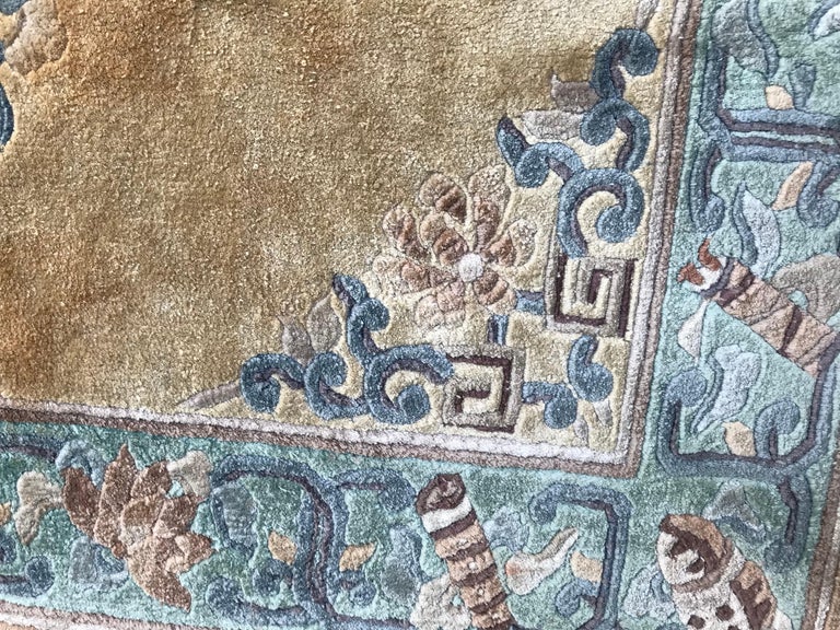 Vintage Chinese Silk Rug at 1stDibs