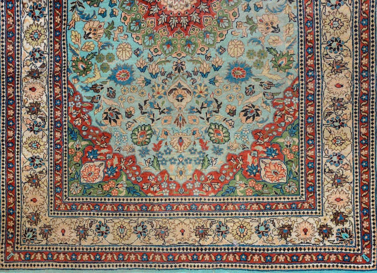 Vintage Chinese Silk Rug For Sale at 1stDibs