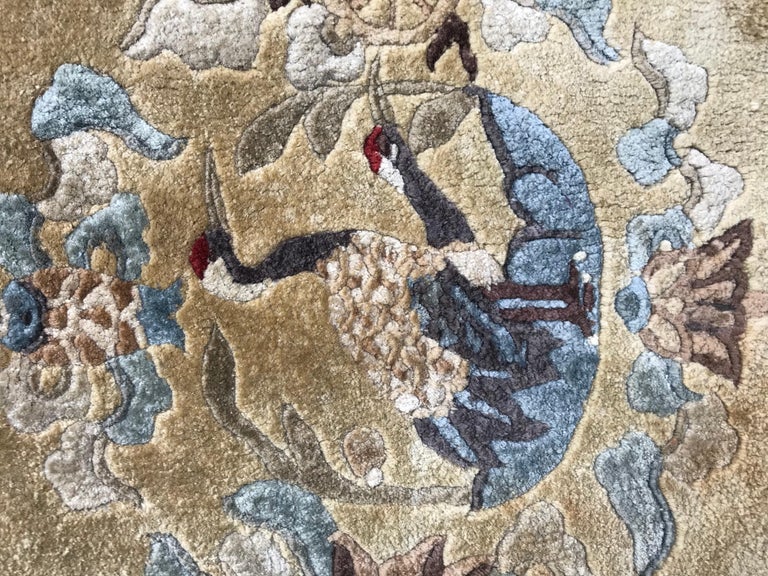 Vintage Chinese Silk Rug at 1stDibs