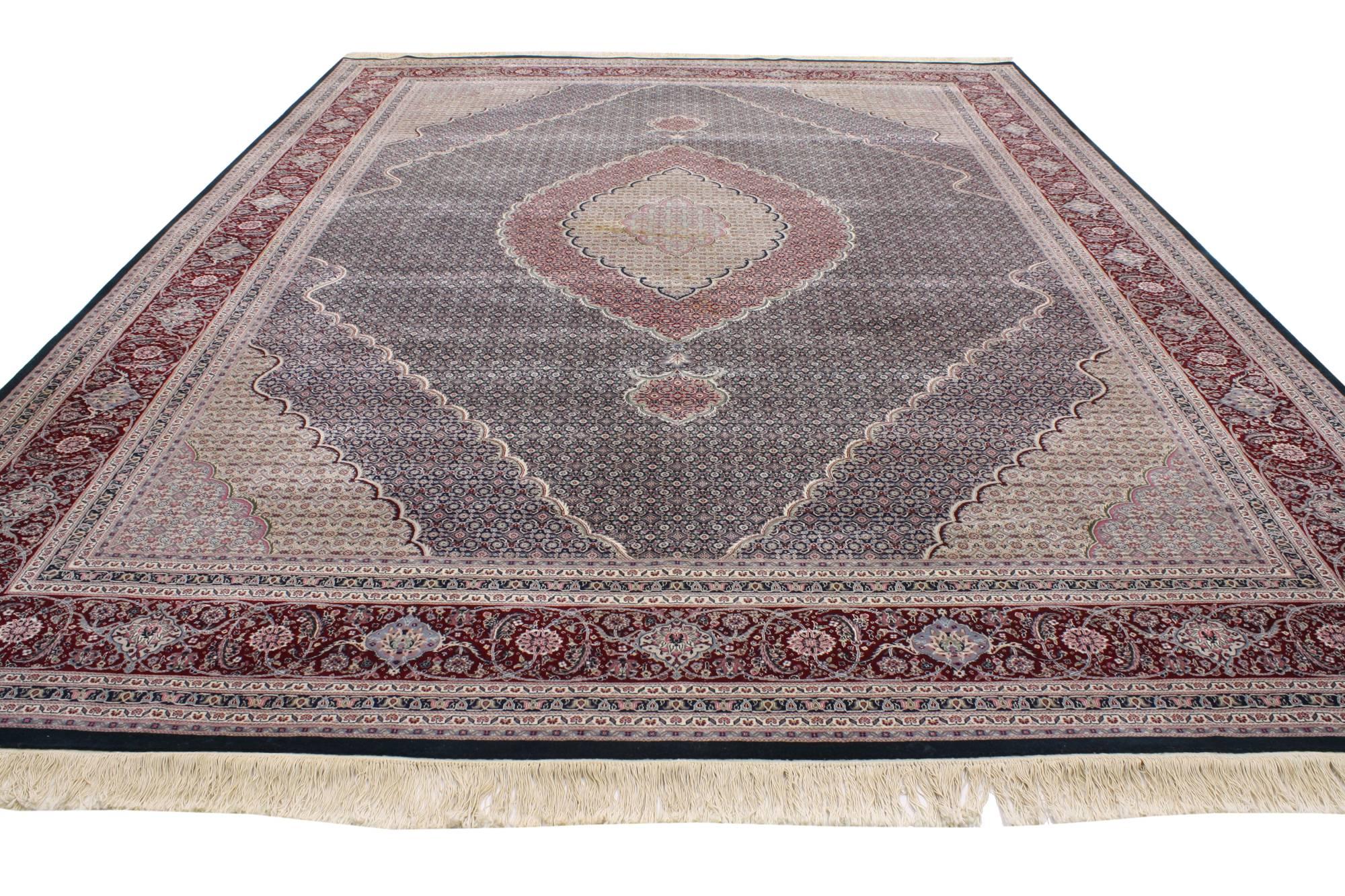 Vintage Chinese Tabriz Style Rug with Mina Khani Mahi Fish Design For ...