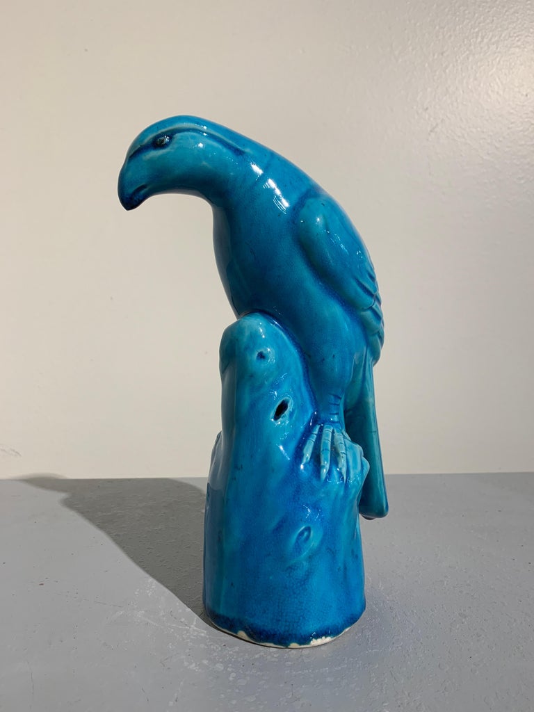 Vintage Chinese Turquoise Glazed Hawk, Mid-20th Century, China at 1stDibs
