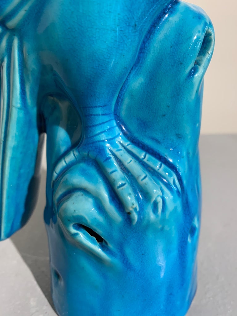 Vintage Chinese Turquoise Glazed Hawk, Mid-20th Century, China at 1stDibs