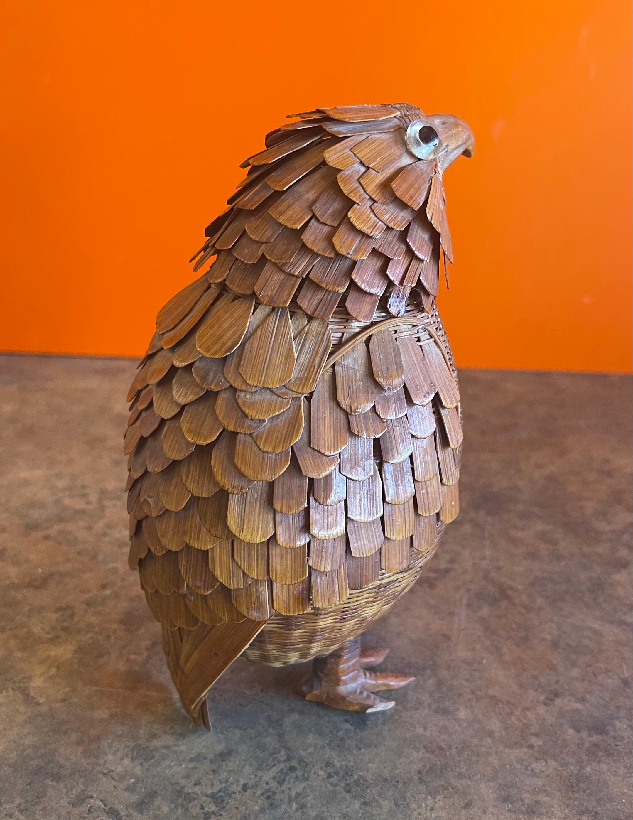 Vintage Chinese Woven Wicker Bird Box For Sale at 1stDibs | wicker birds