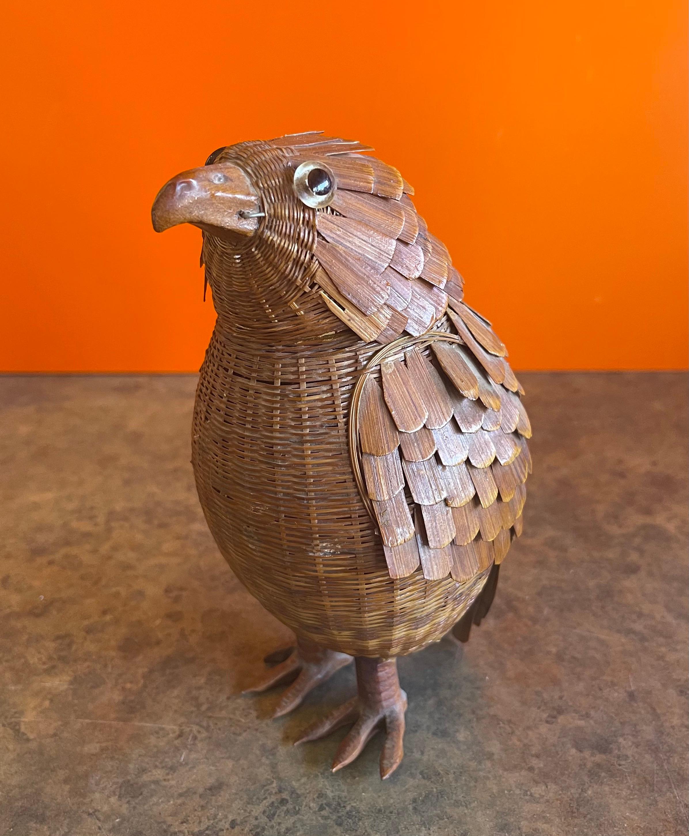 Vintage Chinese Woven Wicker Bird Box For Sale at 1stDibs | wicker birds