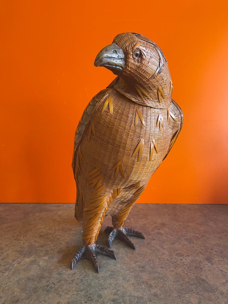 Vintage Chinese Woven Wicker Eagle Box at 1stDibs