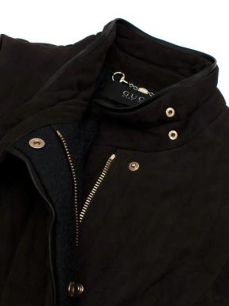 Vintage Chocolate Brown Suede Quilted Jacket For Sale at 1stDibs