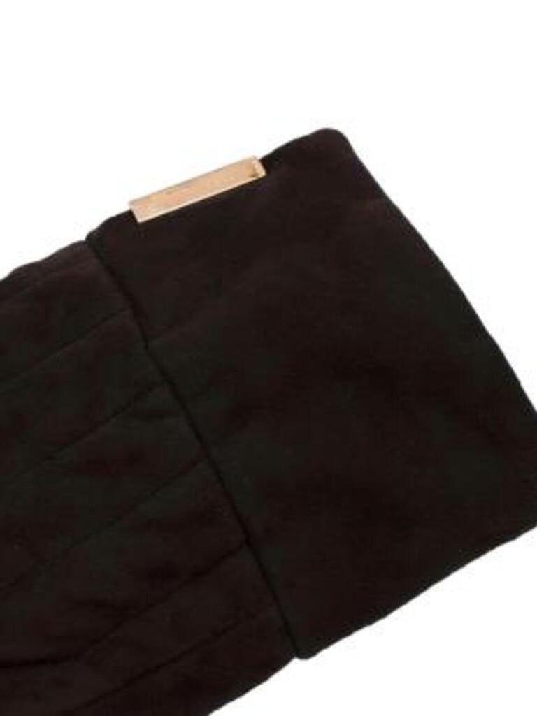 Vintage Chocolate Brown Suede Quilted Jacket For Sale at 1stDibs