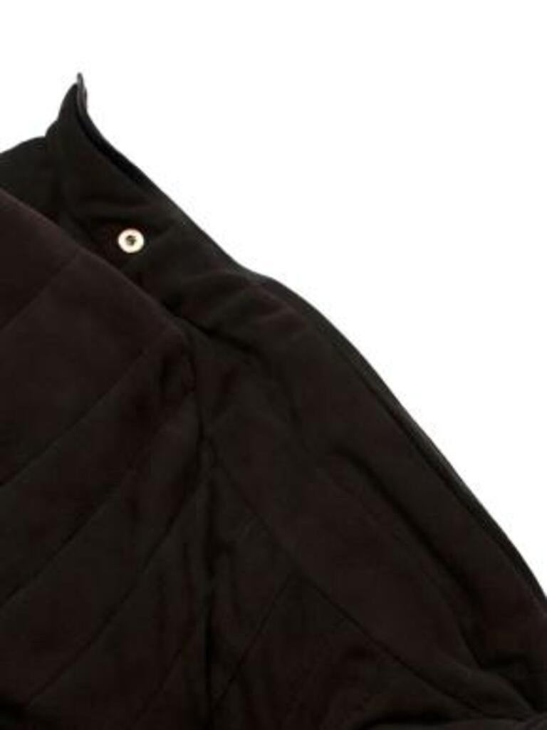 Vintage Chocolate Brown Suede Quilted Jacket For Sale at 1stDibs