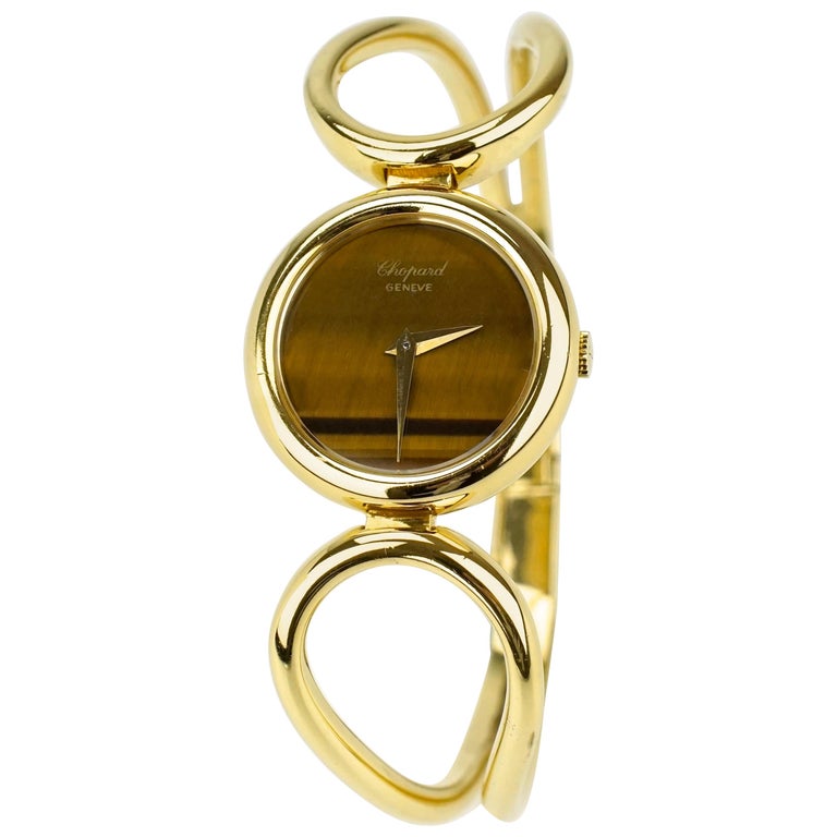 Vintage Chopard 18 Karat Yellow Gold Ladies Bracelet Watch Wristwatch ...