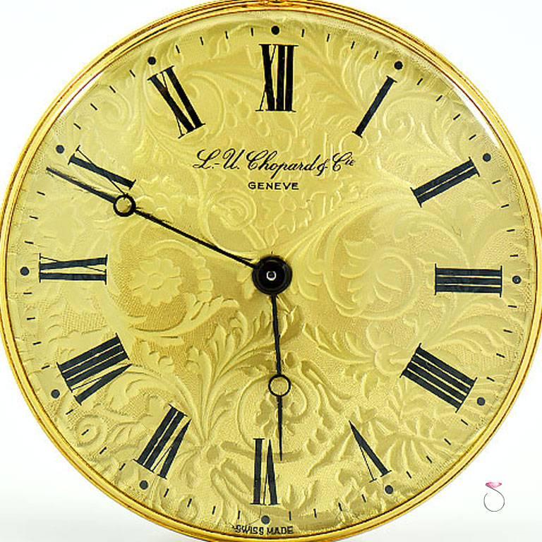 Vintage Chopard Beautifully Engraved 18K Gold Pocket Watch Ref. 3004 ...