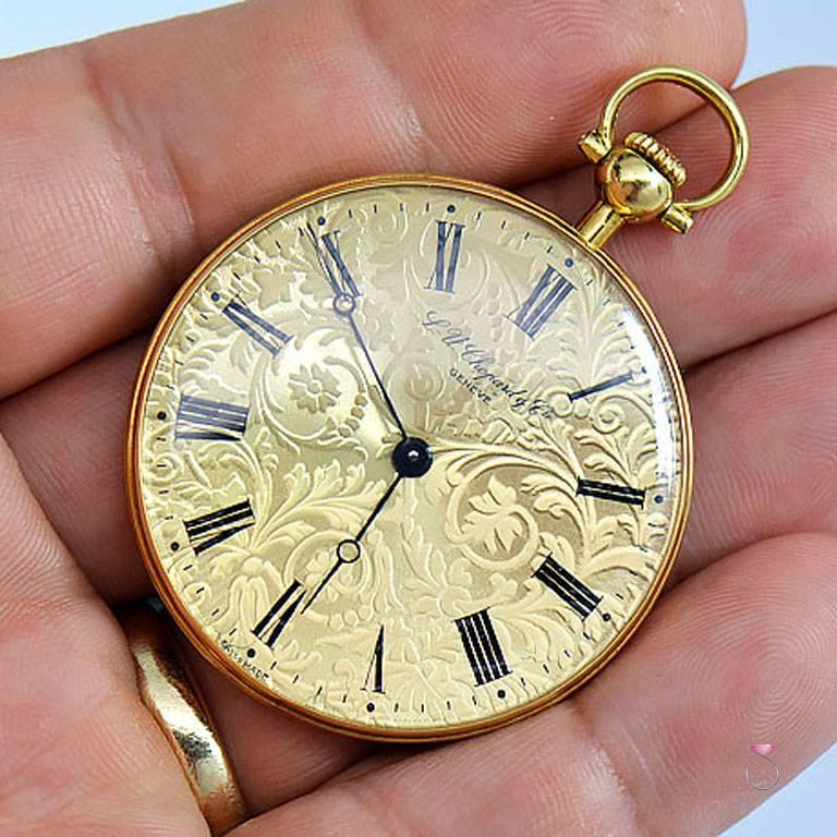Vintage Chopard Beautifully Engraved 18K Gold Pocket Watch Ref. 3004 ...