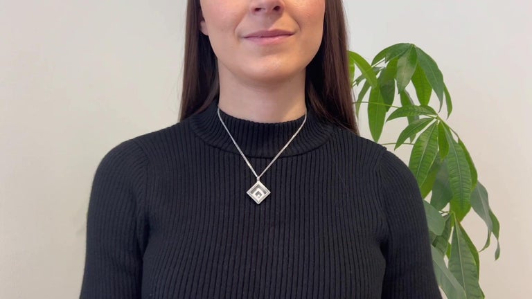 Vintage Chopard Swiss Diamond 18 Karat White Gold Square Happy Spirit ...