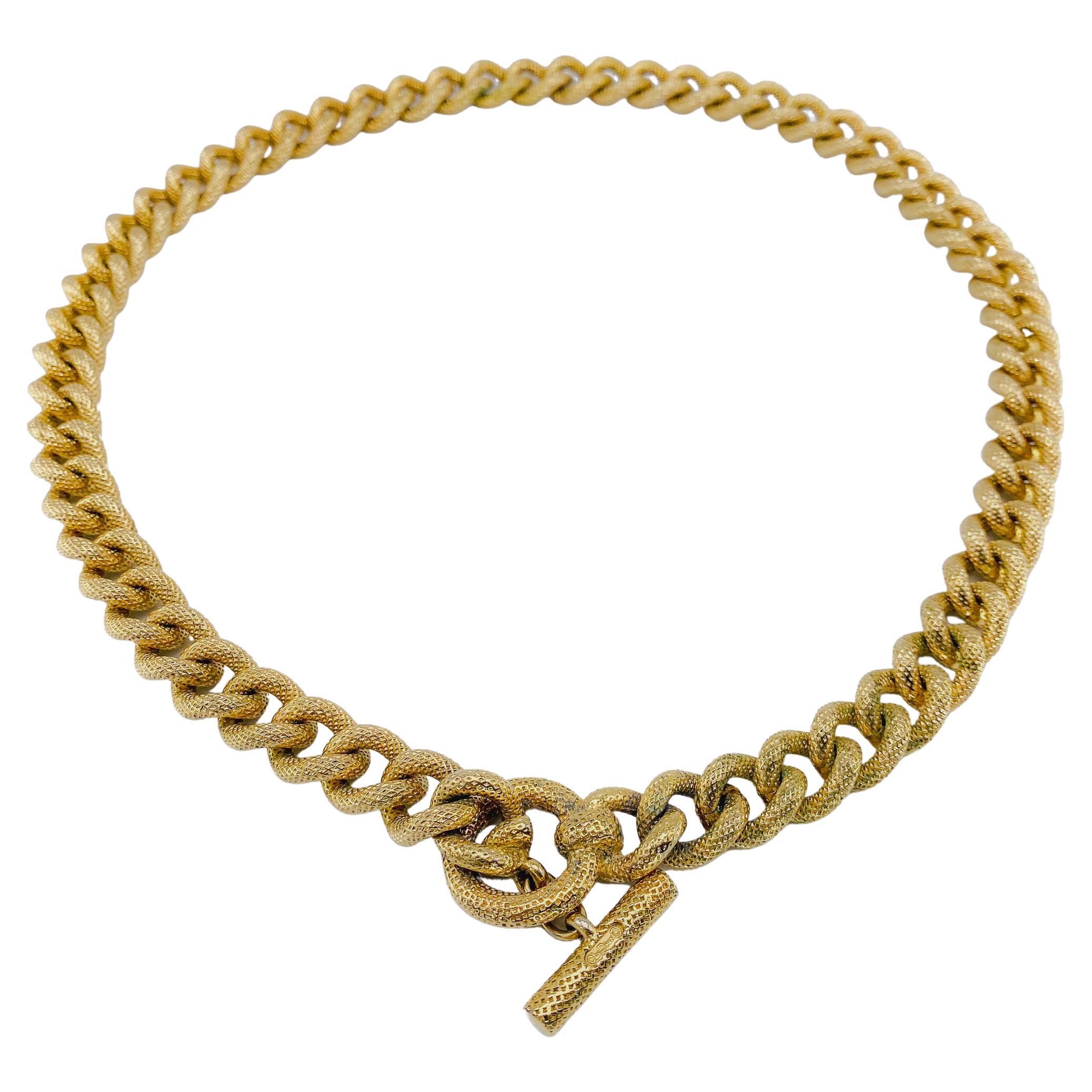 Vintage Christian Dior 1980s Chunky Chain Necklace at 1stDibs
