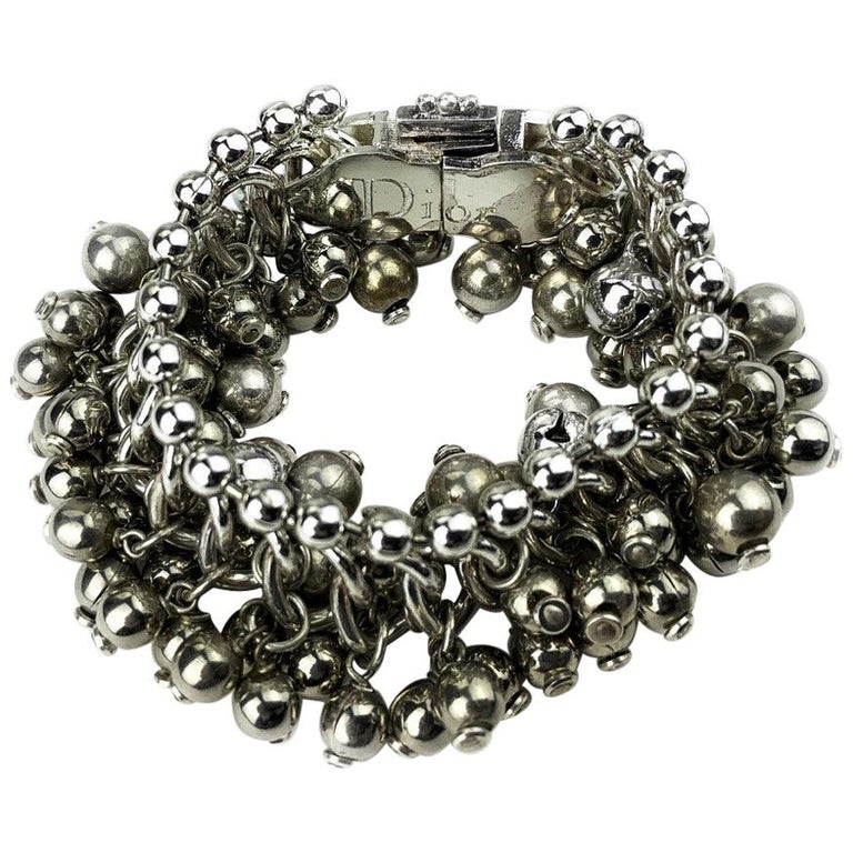 Vintage Christian Dior Bracelet Silver Color For Sale at 1stDibs ...