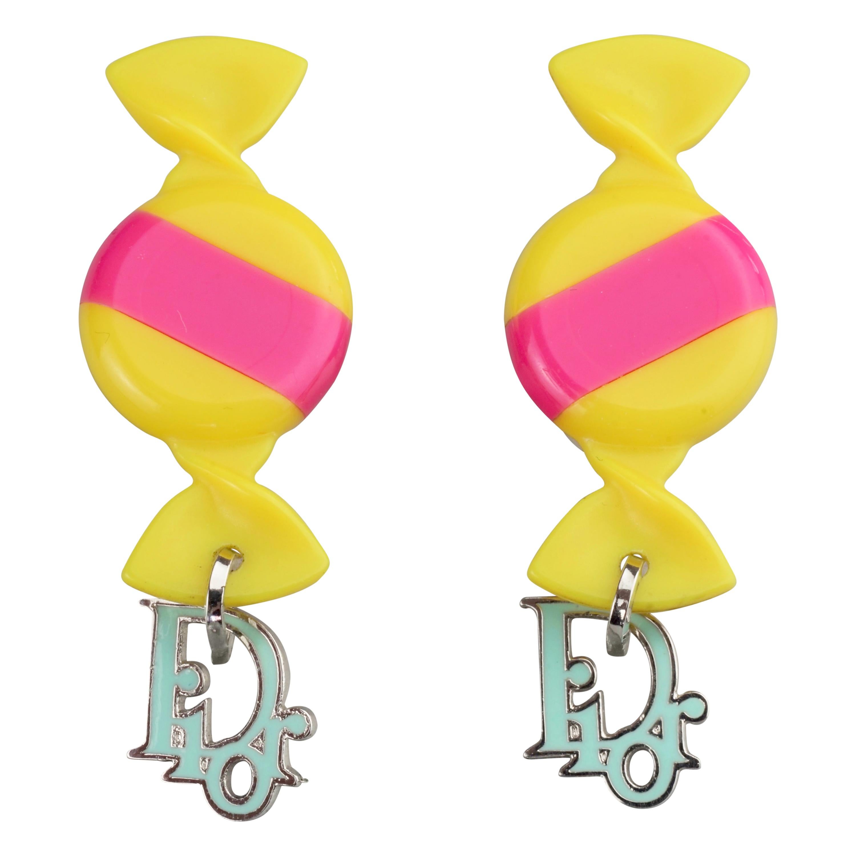 Christian Dior Vintage Dog Tag Earrings at 1stDibs | dior dog tag necklace