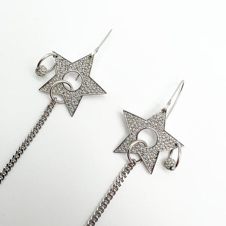 Vintage Christian Dior by Galliano Pierced Star Earrings 2000s For Sale ...