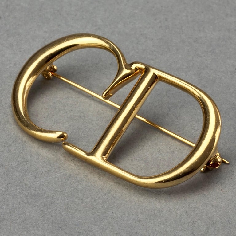 Vintage CHRISTIAN DIOR CD Logo Monogram Brooch at 1stDibs
