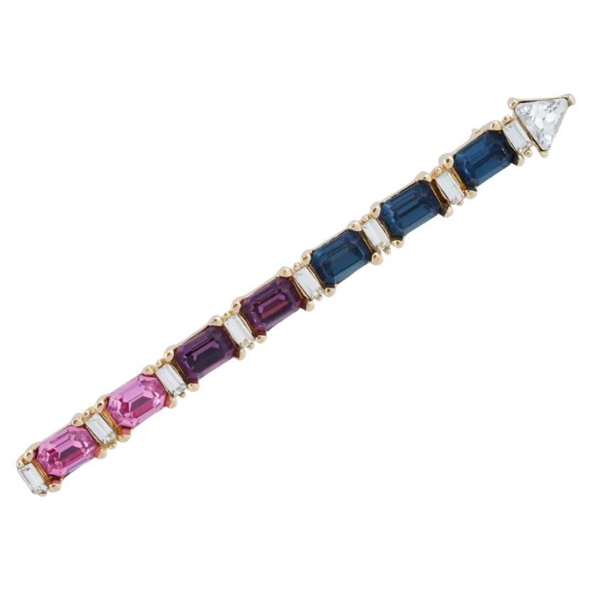 Vintage Christian Dior Jeweled Arrow Pin Brooch For Sale at 1stDibs