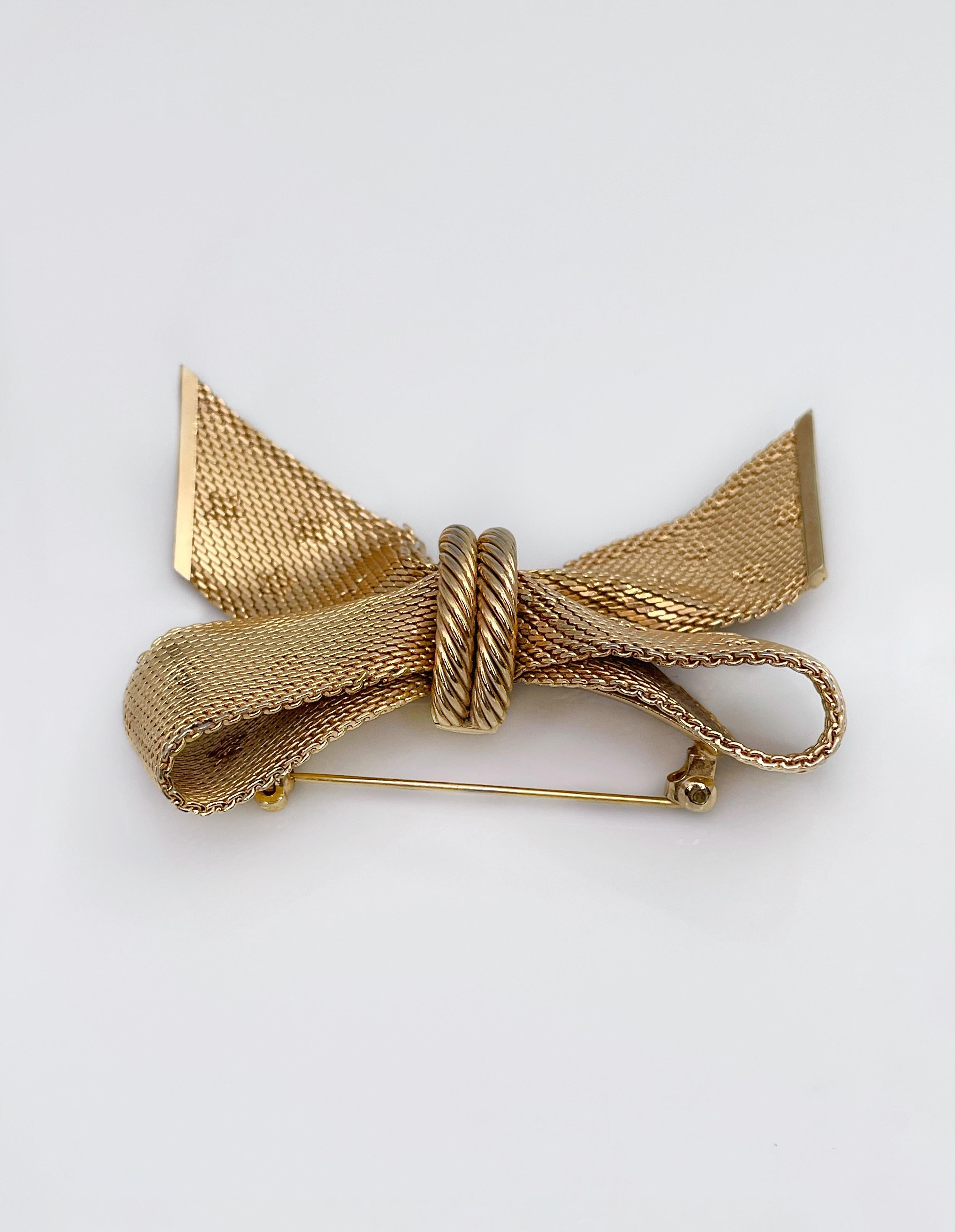 Vintage Christian Dior Mesh Star Print Bow Pin Brooch 1964 at 1stDibs ...