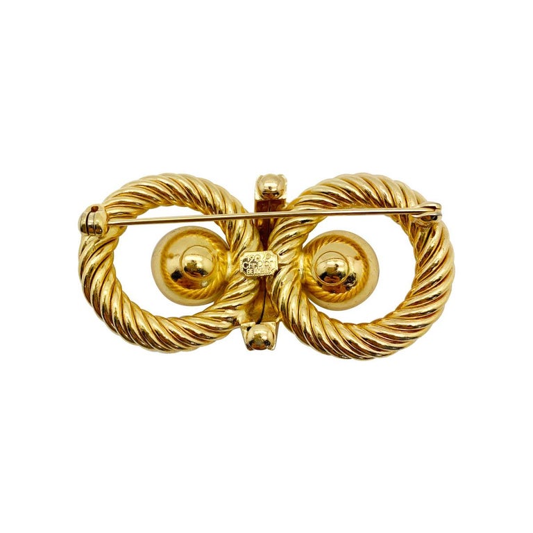 Vintage Christian Dior Modernist Ball Brooch 1970 For Sale at 1stDibs