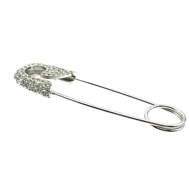Huge Vintage Christian Dior Oversize Crystal Safety Pin Brooch 2000s ...