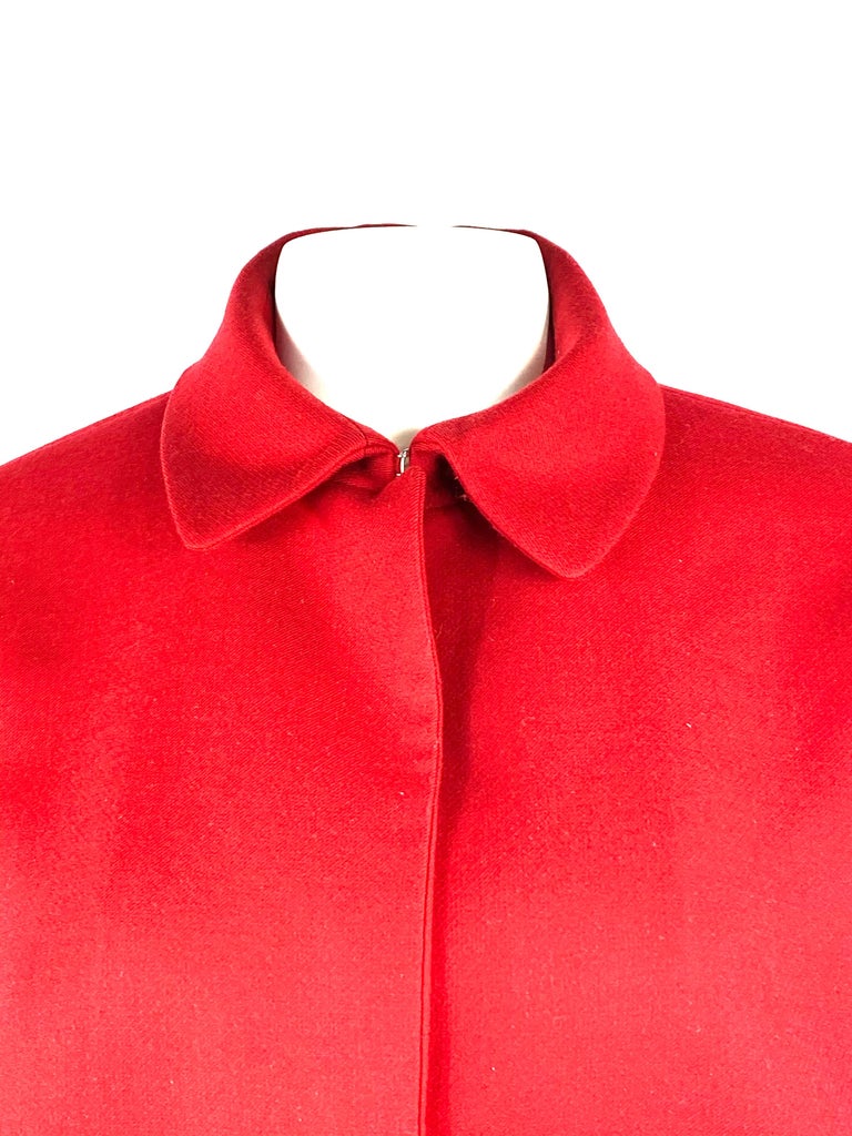 Vintage Christian Dior Red Wool Cape Poncho Size 8 at 1stDibs ...
