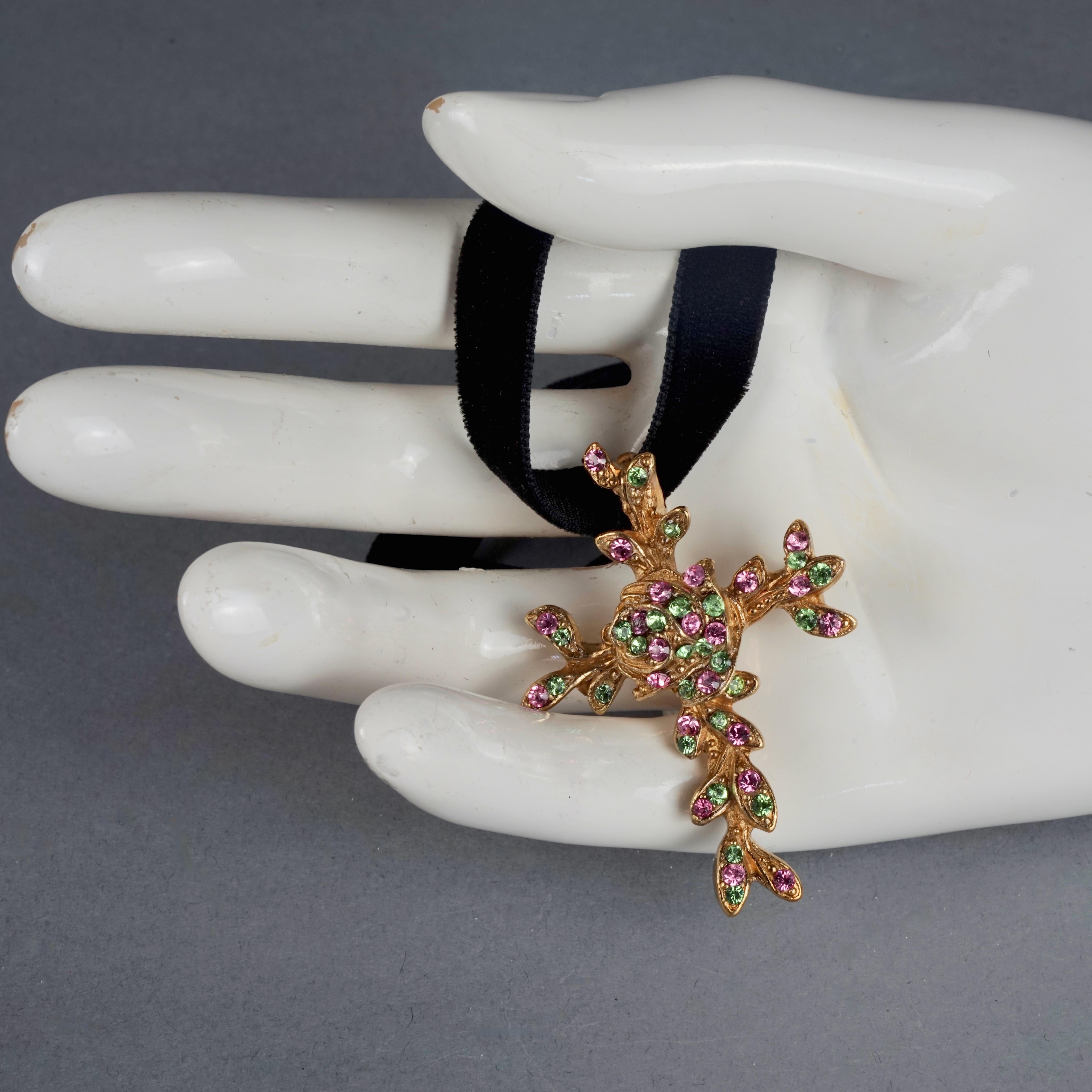 Vintage CHRISTIAN LACROIX Jewelled Rhinestone Cross Pendant Brooch For ...