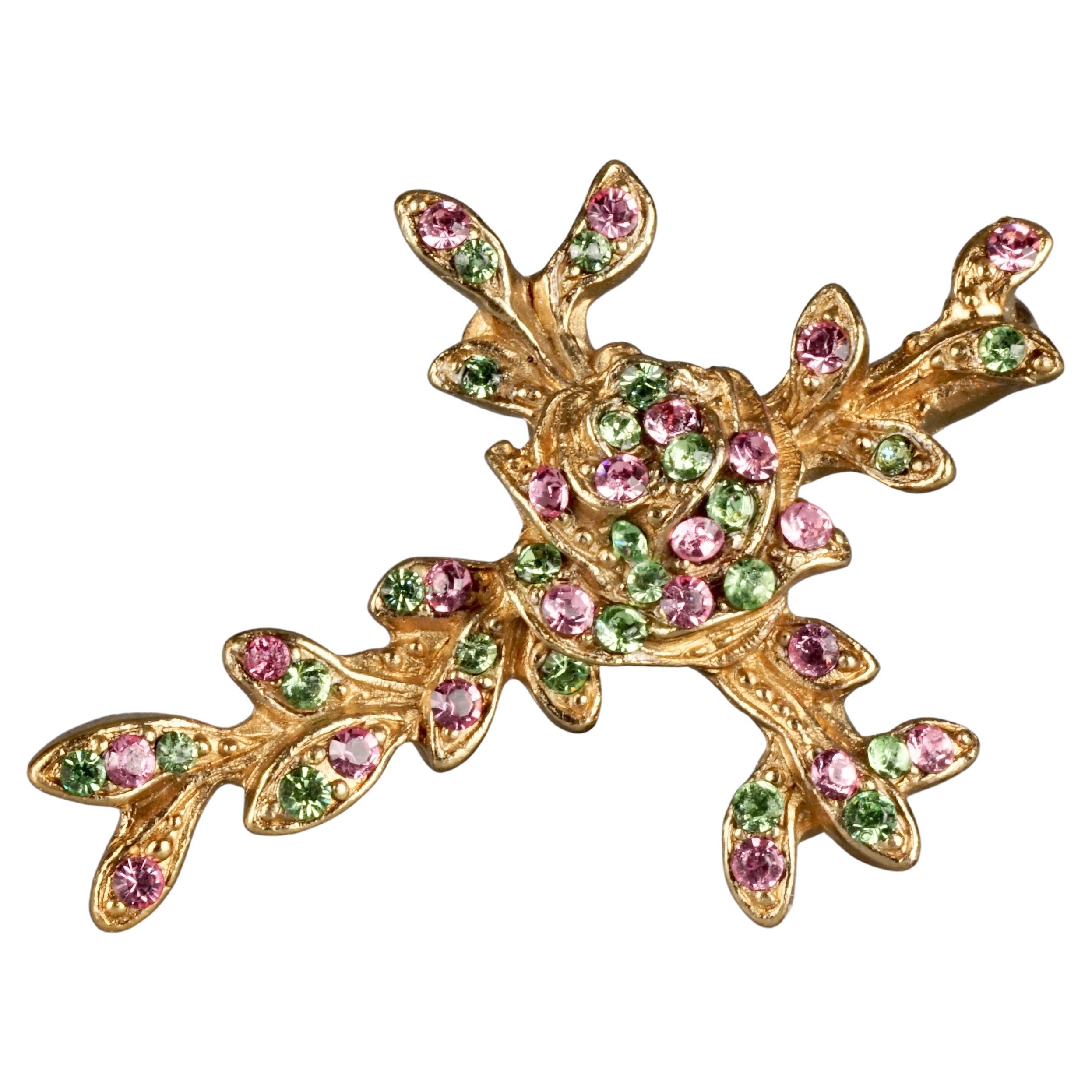 1990s Christian LaCroix Black and Gold Cross Brooch For Sale at 1stDibs