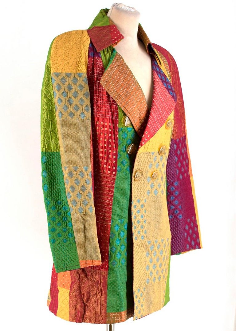 Vintage Christian Lacroix patchwork jacket US 8 at 1stDibs